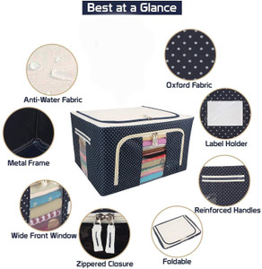 E Solutions WARDROBE ORGANISER/STORAGE BOX-215 (24LITERS) Poly-canvas ...