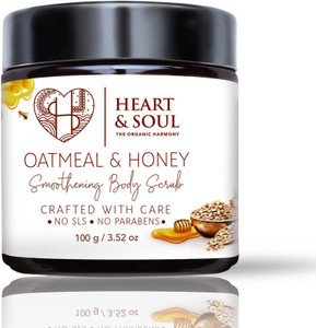 Heart And Soul Oatmeal and Honey Smoothening Body Scrub; Crafted with ...