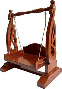 crafthub Wooden Shri Krishna jhula/ Laddu gopal/ Kanha ji polished ...