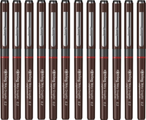 rotring 0.2mm Line Thickness Tikky Graphic Fineliner with Black ...