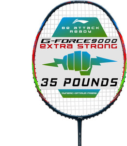 LI-NING G-Force Extra Strong 9000 Orange, Blue Unstrung Badminton ...