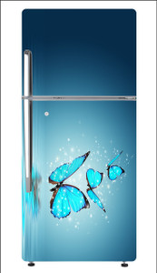 Divine studio 60 cm Butterfly blue pea flowerLarge Single Door Fridge ...