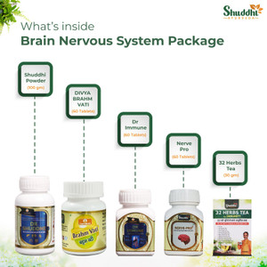 Shuddhi Ayurveda Brain Nervous System Package, Supplement for Immune ...