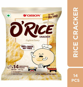 ORION O'rice Cracker - Premium baked Korean snack, 151.2 g (Pack of 1 ...