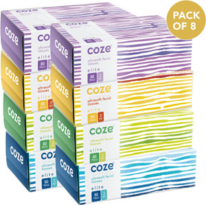 COZE Facial Box 3 Ply, 80 Pulls - Price in India, Buy COZE Facial Box 3 ...
