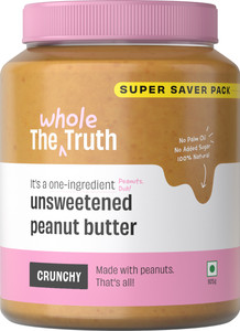 The Whole Truth - Unsweetened Peanut Butter - Crunchy| SUPER SAVER PACK ...