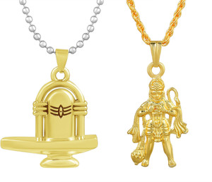 RN Gold Plated Brass, Lord Shiva, Shivling Mahakaal Mahadev with ...