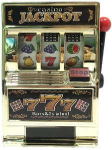 OFERTA Jackpot Golden Casino Slot Machine Money Box Bank Toy for Kids ...