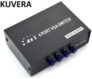 KUVERA 4 Port Manual VGA Switch 15 Pin Female 4 Port VGA Input and 1 ...
