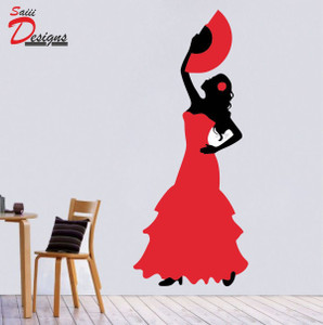 Saiii Designs 50 cm Dancing Girl Wall Sticker to add life to your Walls ...