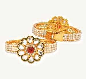 Maa Sundha Art Alloy Gold-plated Kada Price in India - Buy Maa Sundha ...