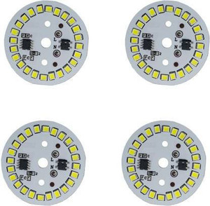 Krd 4 Piece of White 12w 220V AC Round LED Strip 24 LED Electronic ...
