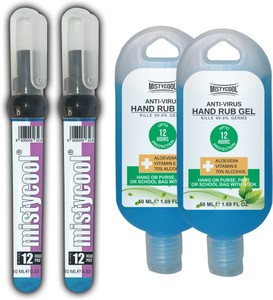 Mistycool Anti-Virus Hand rub Gel and Pen Sanitizer Combo Hand Rub ...