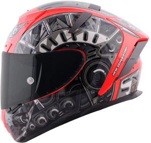 Steelbird SBH-17 Terminator Full Face Graphic SAMP WITH 3 VISOR ...