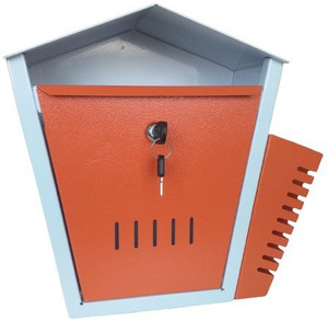 steel shape Metal Wall Mount Milk Box for Gate and Wall with Magazine ...