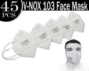 V-NOX AVIRA Face Mask super 5 layer white colour Washable And Reusable ...
