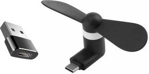 APNAAHEE COMBO of 2 (1 TYPE-C OTG FAN,1 USB C FEMALE to USB A MALE OTG ...