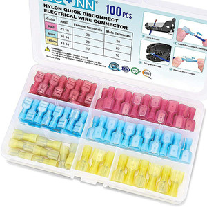 HASTHIP 100Pcs Wire Connection Terminal, Insulated Straight Butt ...