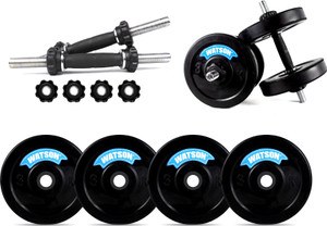 Watson RUBBER,dumbbell set,(3x4)12kg 14’’ INCHES IRON DUMBBELL ROD 2 ...