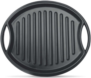 MILTON Round Grill Melamine Platter, 1 Piece, Black (9.8") Dinner Plate ...