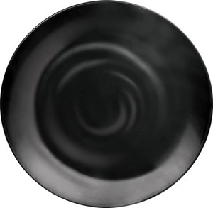 MILTON Round Swirl Melamine Dinner Plate, Black, 10.5" Dinner Plate ...