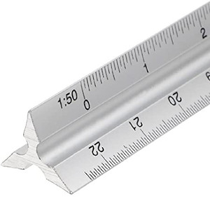 Flipkart.com | DEZIINE 1 Pcs Aluminium Metal Triangular Scale Ruler 3 ...