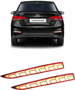 CARMART Rear Bumper DRL Led Reflector Back Light for VERNA 2017 18 19 ...