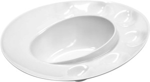 MILTON Melamine Pani Puri Plate, 1 Piece, White Sectioned Plate Price ...