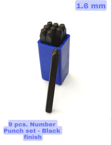 Luxuro Number Punch Set, 1/16 Inches-1.6 mm (Carbon Steel)|9 Stamps ...