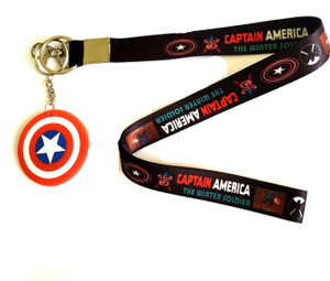 ShopTalk Captain America Fabric id Tag With Shield Key Chain Price in ...