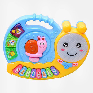 TINY TREASURES Musical Piano kids snail keyboard piano with music and ...