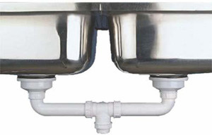 garg PVC DOUBLE BOWL CONNECTOR 2-Way Coupling Pipe Joint Price in India ...