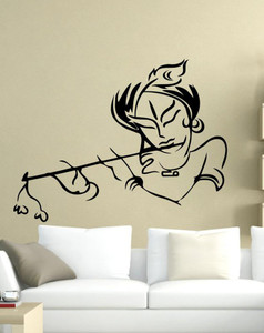 Stickerberry 62 cm Krishna Flute wall sticker 81 CM X 62 CM Self ...