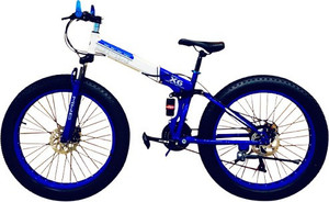 SAIMA Fat Foldable Sports MTB Cycle with 21 Derailleus 26 T Folding ...