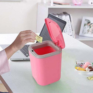 KitchExpo Small Trash Bin, Mini Kitchen Dustbin, Mini Desktop Waste Bin ...