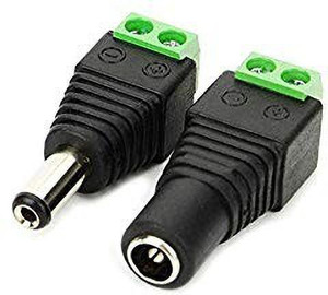 ATEKT DC Pin Connector 1 Male DC+ 2 female DC Pin Connector Male Wire ...