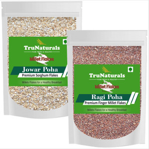 Trunaturals Ragi & Jowar Flakes Combo 450g x 2 | Ragi & Jowar Poha for ...