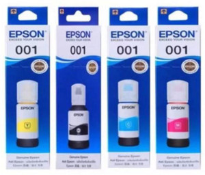 Epson 001 Ink Black + Tri Color Combo Pack Ink Bottle - Epson ...