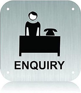 jv Stainless Steel Screw Mounted "Enquiry" Signage Board for Office (6 ...