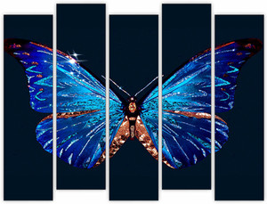 HD RAPID DESIGN Multiple Frames Split Art Texture MDF Wall Paintings ...