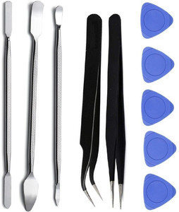 WOWSOME Set of 3 Metal Openers, 2 black tweezers and 5 plastic openers ...