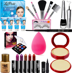 Color Diva Combo - All in One Makeup Combo With Laperla Facial Kit For ...