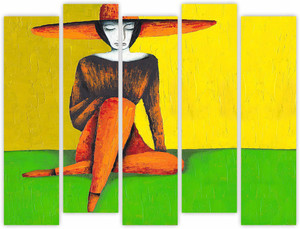 HD RAPID DESIGN Multiple Frames Split Art Texture MDF Wall Paintings ...