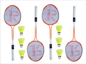 ROXON phantom double shaft racket 4 pcs with 6 shuttle cook Badminton ...