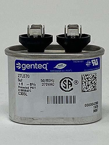 Genteq GENTEQ - C305L / 27L570 GE Capacitor Oval 5 uf MFD 370 Volt ...