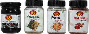 K3 Masala Black Olives (120gm),Oregano (50gm),Red Chilli Flakes ...