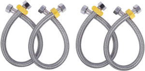 Prestige Stainless Steel 304 Grade Connection Pipe, Chrome Finish (24 ...