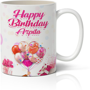 NG Exports Happy Birthday Arpita 1st Anniversary printed coffee mug ...