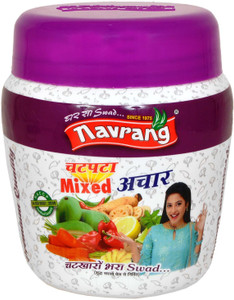 NAVRANG Organic Homemade Mixed Pickle Achaar I Traditional Achar (500g ...