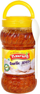 NAVRANG Organic Homemade Garlic Pickle Achaar I Traditional Achar (1Kg ...